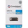 Consistent 128 Gb Pen drive USB 2.0 Flash Drive (Grey) 5Year Warranty