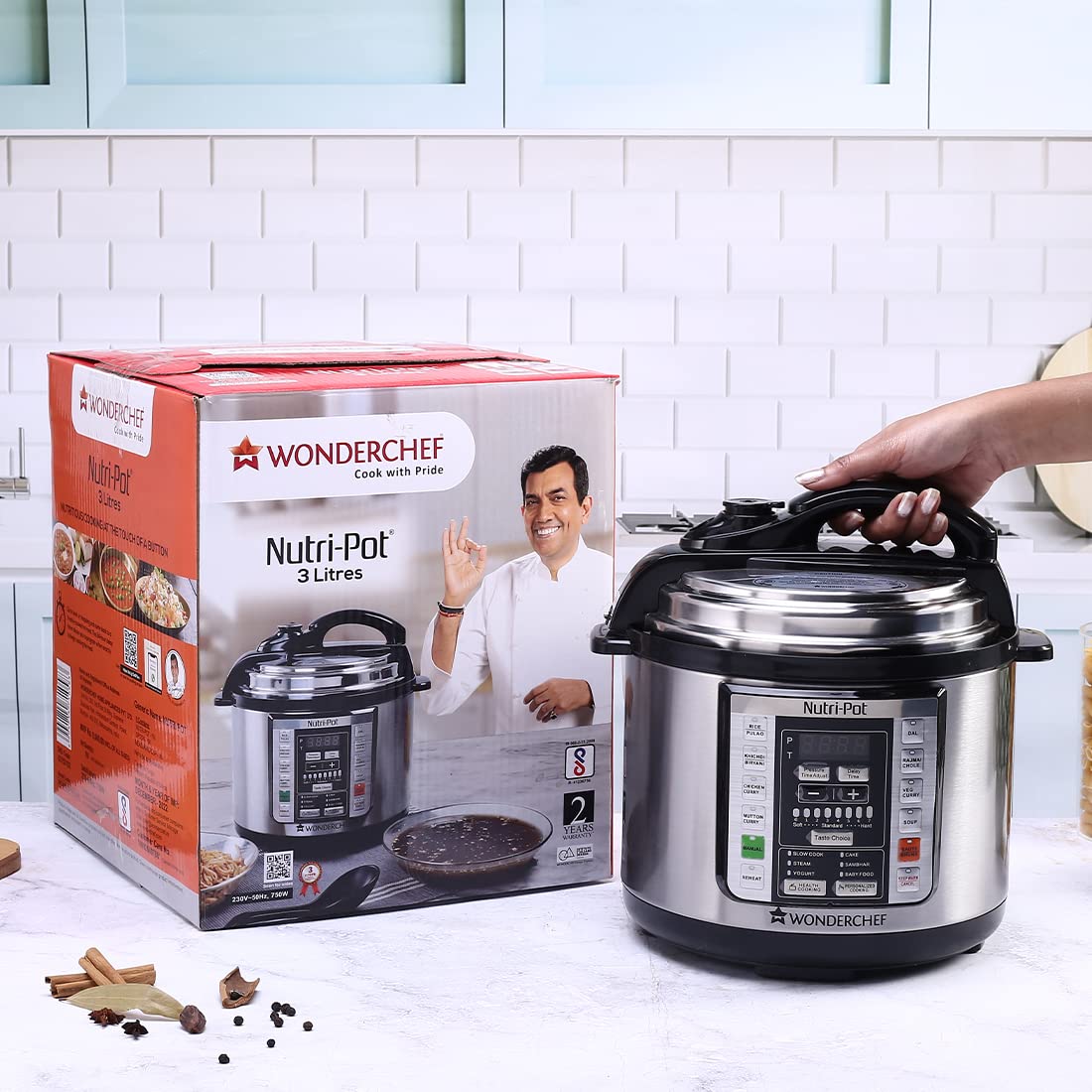 Wonderchef Nutri-Pot Electric Pressure Cooker with 7-in-1 Functions