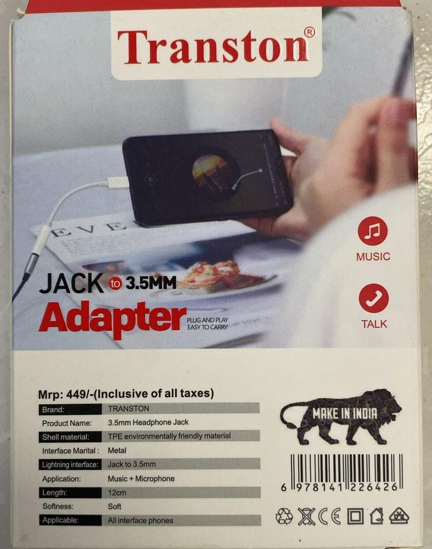 TRANSTON USB-C to 3.5 mm Headphone Jack Adapter