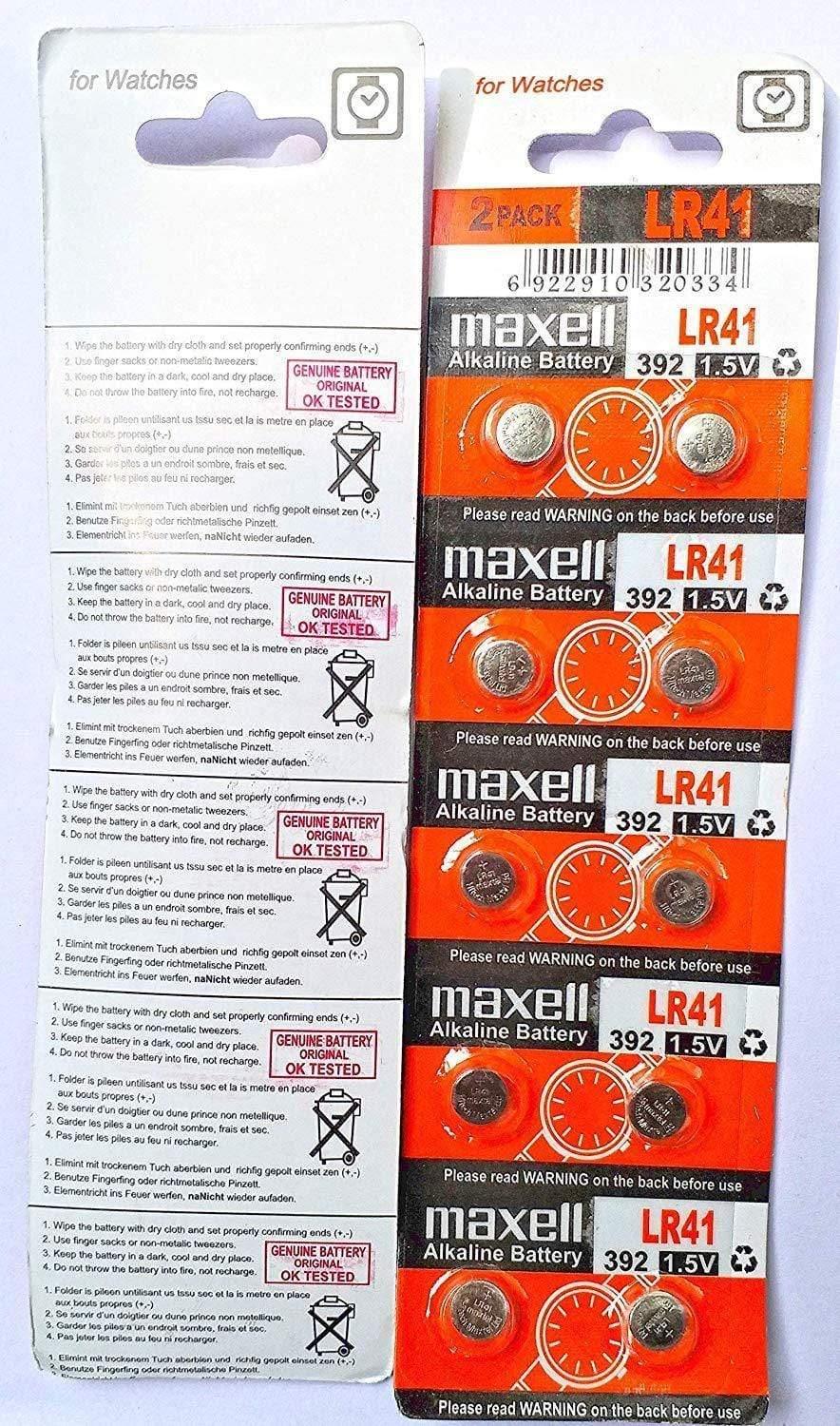 Maxell LR41 Coin Type 1.5V Lithium Battery (10 Pieces)