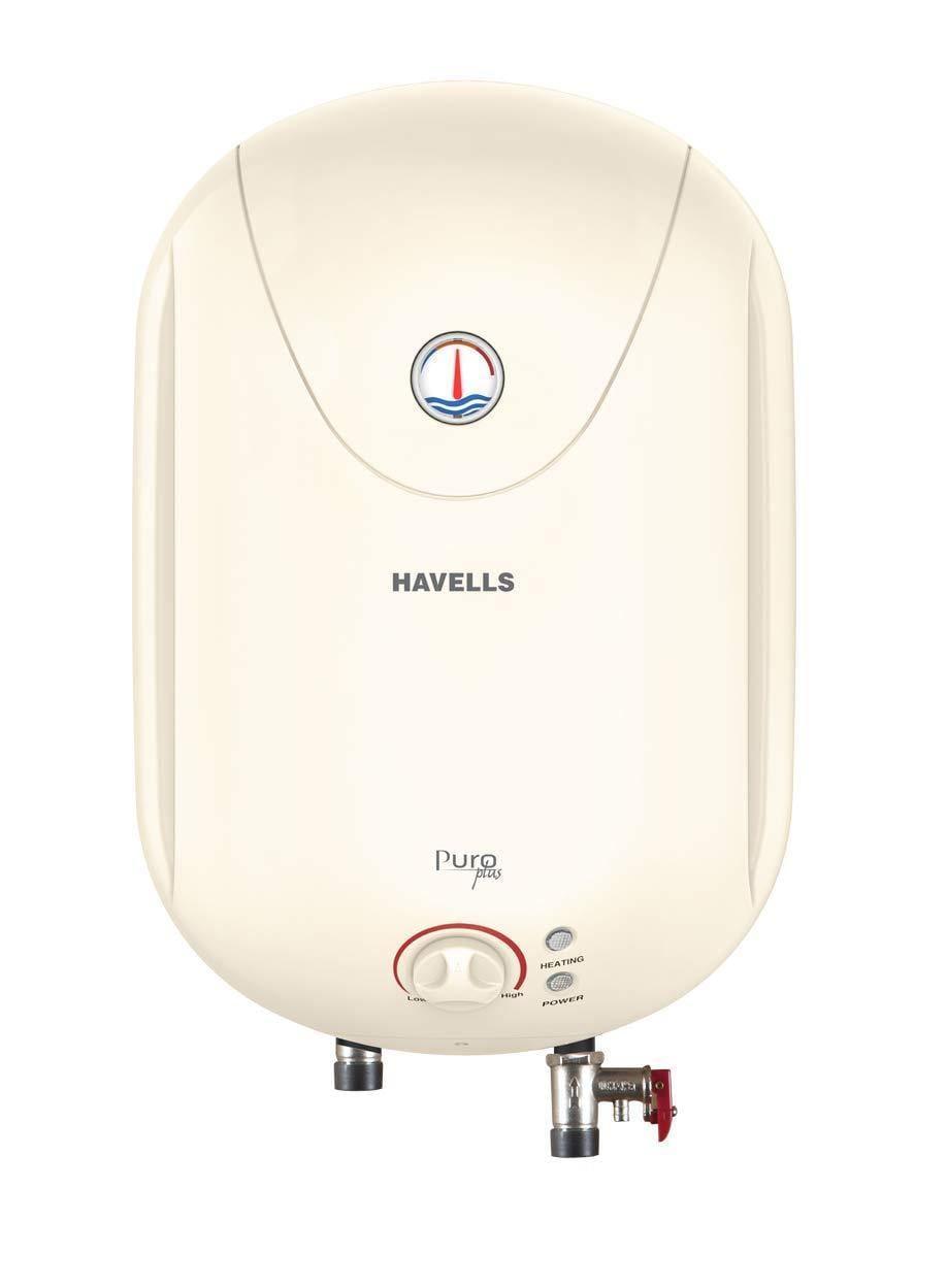 Havells Puro Turbo 15-Litre Storage Heater with Flexi Pipe, Safe Shock
